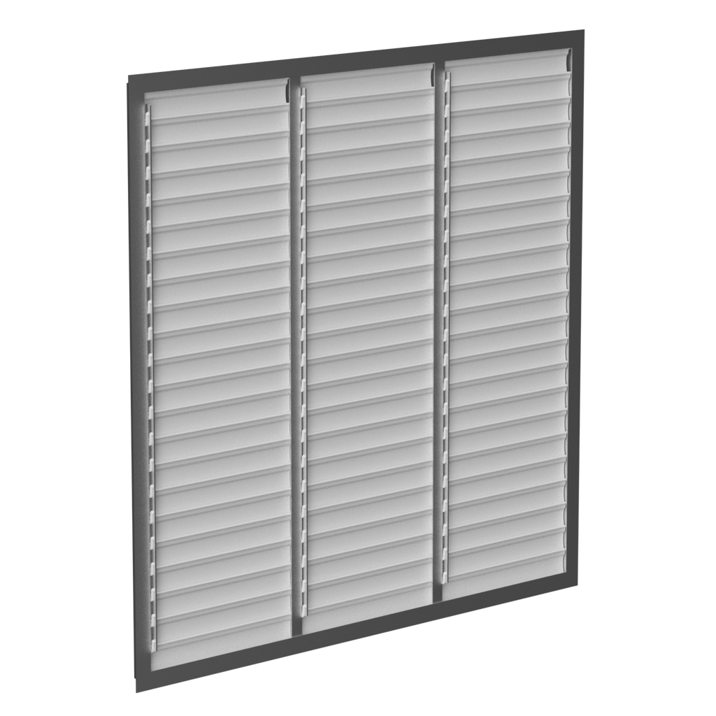 Shutter Wall Fan 72in Alum Frame PVC Shutter GF72 | Better Air ...